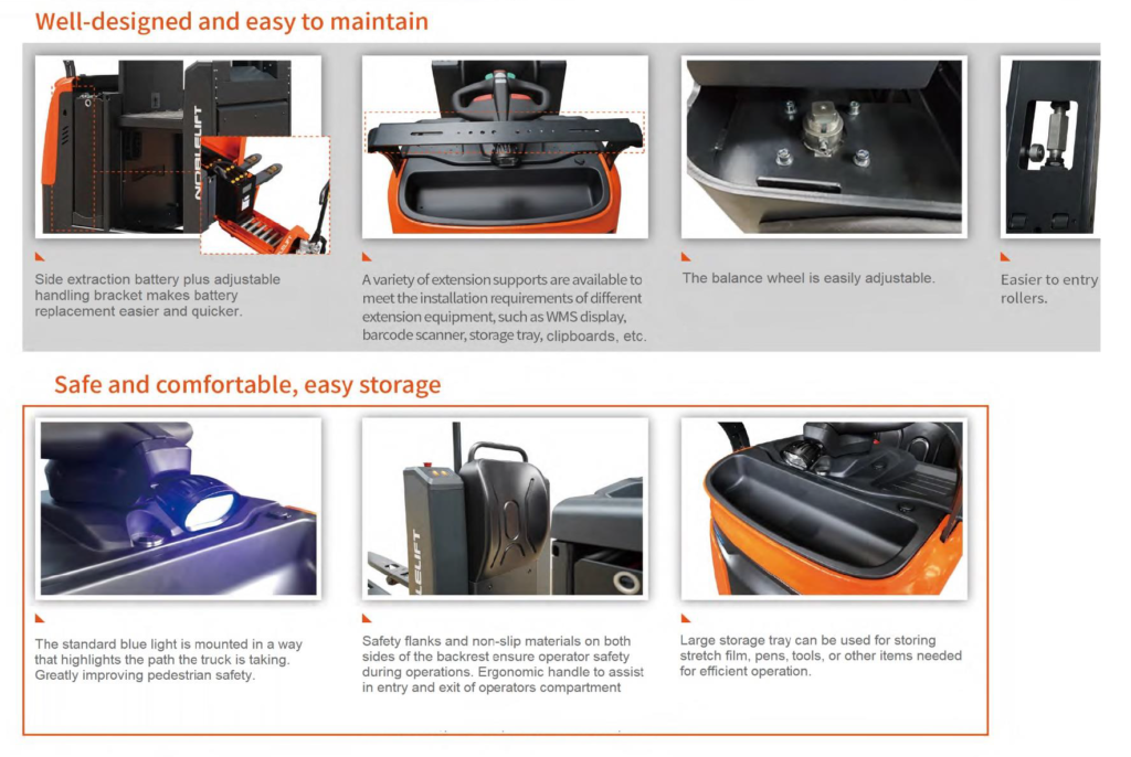 OPL55N Low-Level Electric Order Picker Pallet Jacks – 5,500lb Capacity ...