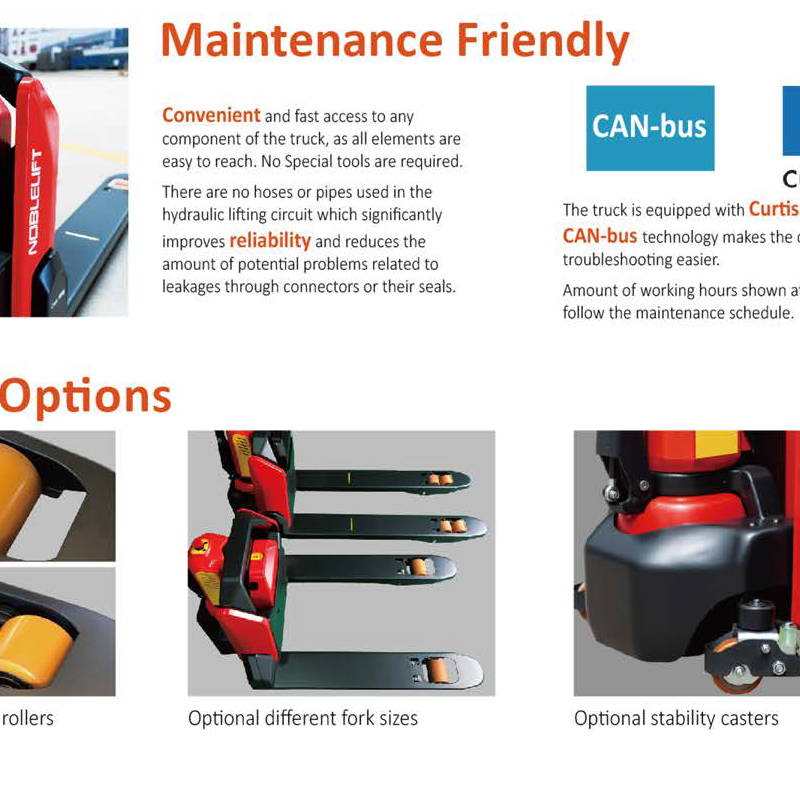 PTE33N-2136 Short/Narrow Lithium-Ion Pallet Jack 3300 lb. Capacity 21× ...