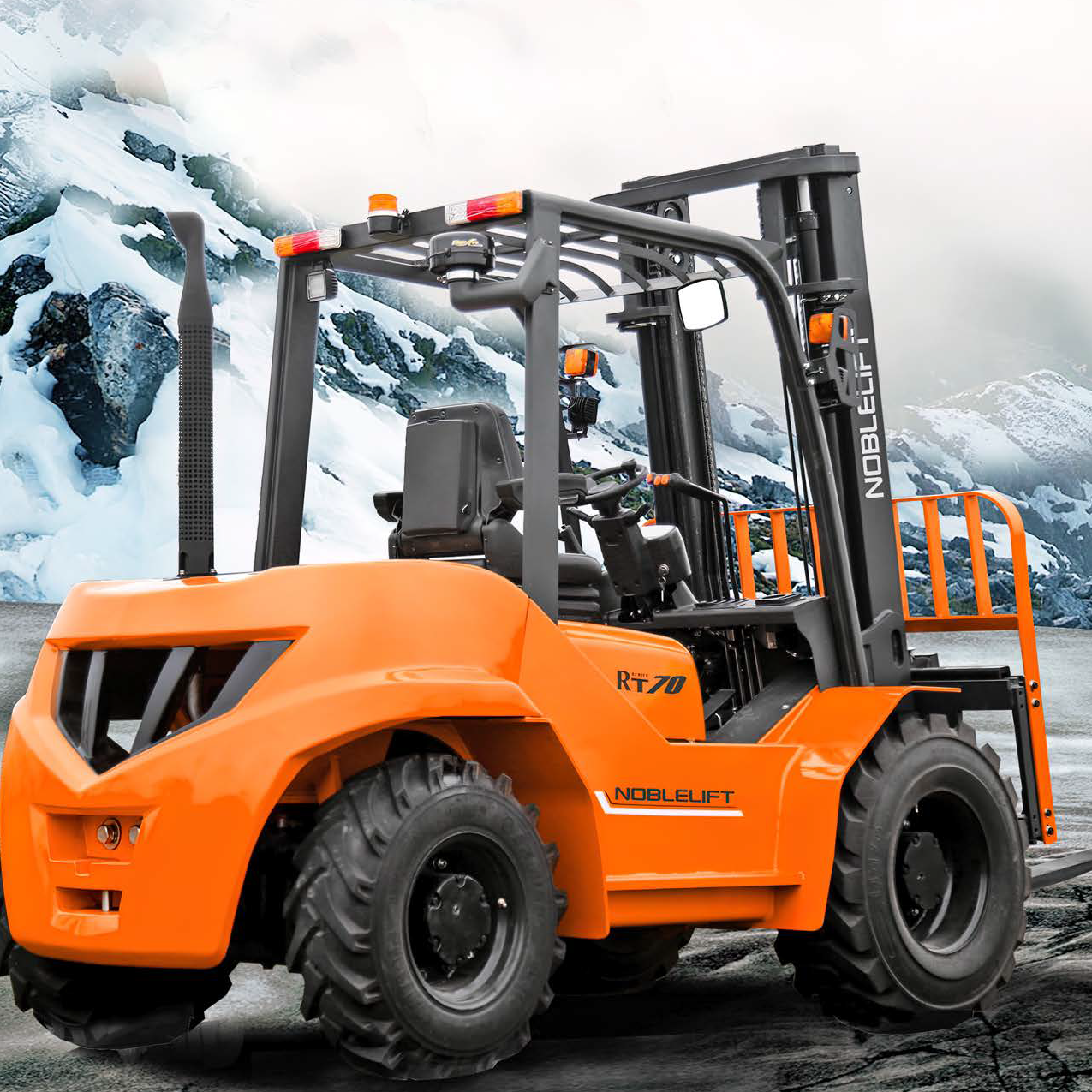 FD4RT70: 7000lbs, 4WD Diesel Rough Terrain Forklift 197” SS 4-Way – ESS ...