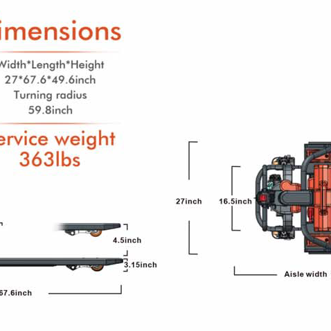 PTE33N Lithium-Ion Pallet Jack 3300 lb. Capacity 27 x 45 – ESS LIFTS
